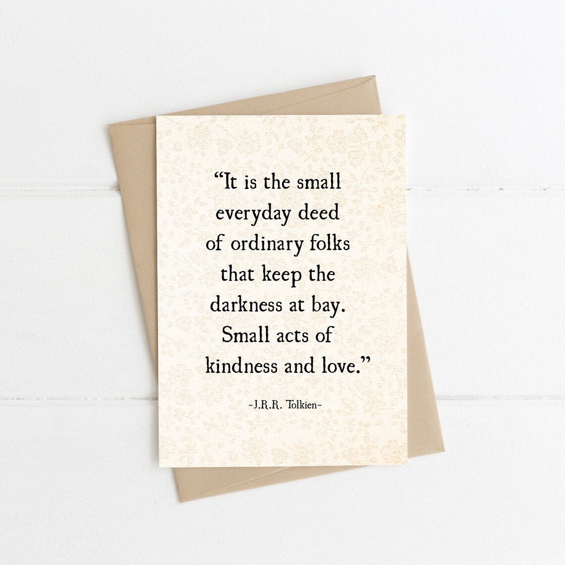 Thank You Card, It is the Small Everyday Deeds, JRR Tolkien Hobbit ...