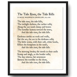 The Tide Rises, the Tide Falls Poem, Henry Wadsworth Longfellow Poem ...