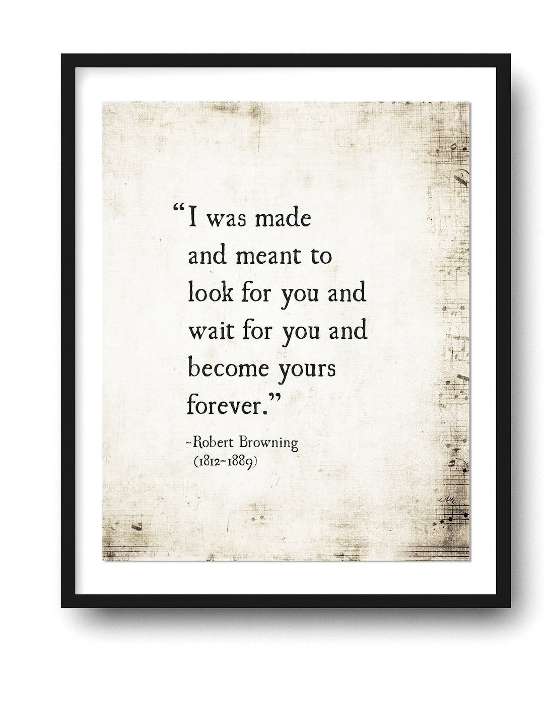 Robert Browning Quote Print, Love Poem, Wedding Vow Quote, Literary ...