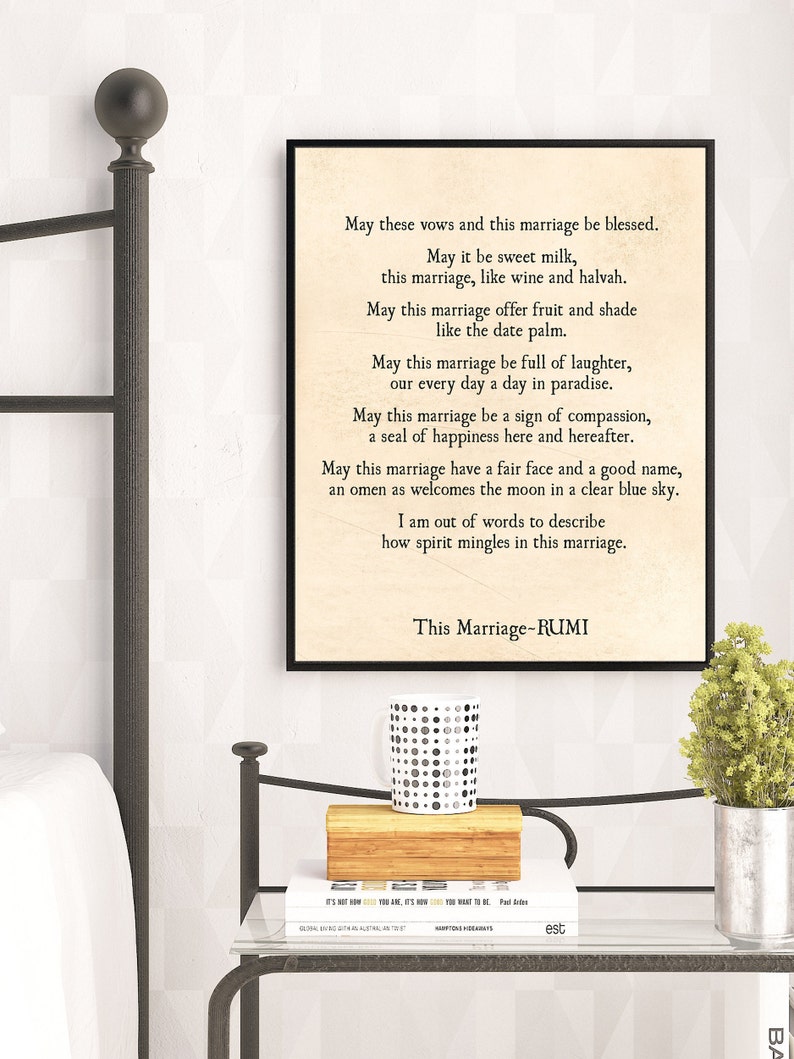 This Marriage Rumi Quote Art Print Wedding Anniversary T Poetry