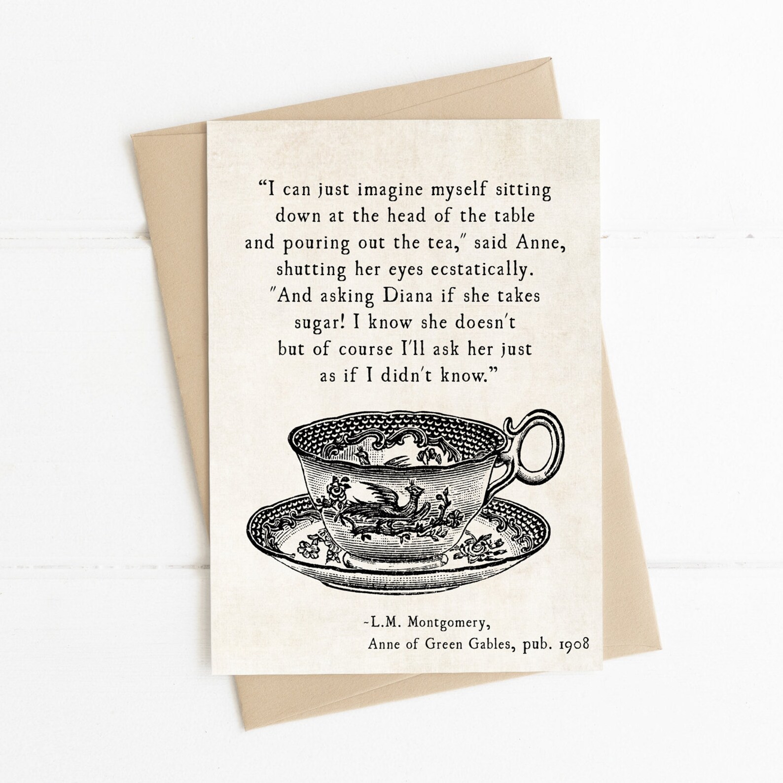 Cup of Tea, Tea Time Teacup Quotes, LM Montgomery, Beatrix Potter, AA ...