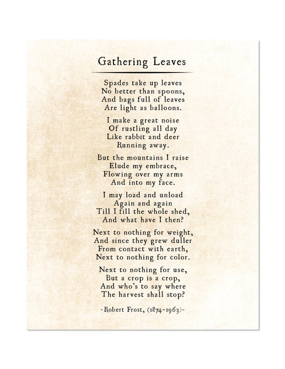 Robert Frost Leaves Poem The Road Not Taken | Poetry In Voice