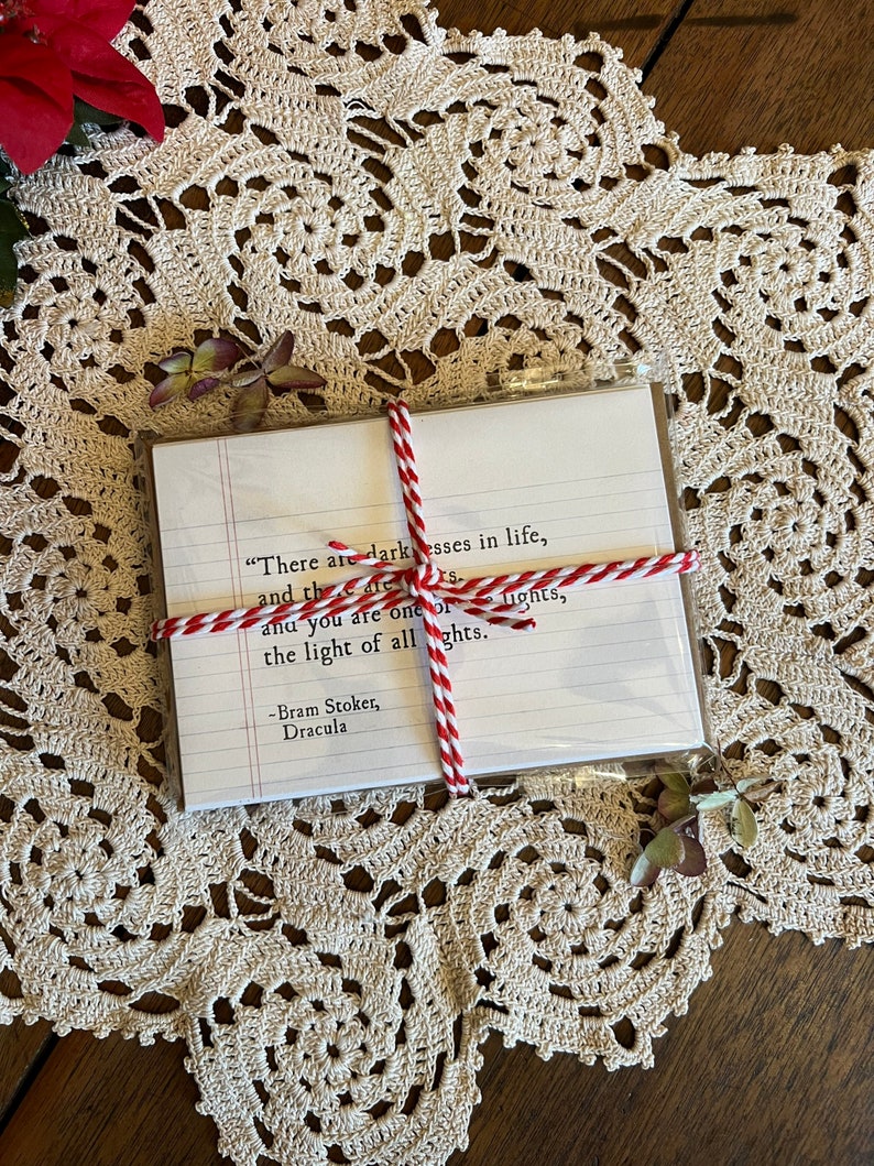Classic Literary Romantic Book Quote Cards, Love Quotes Set of 10 Flat ...