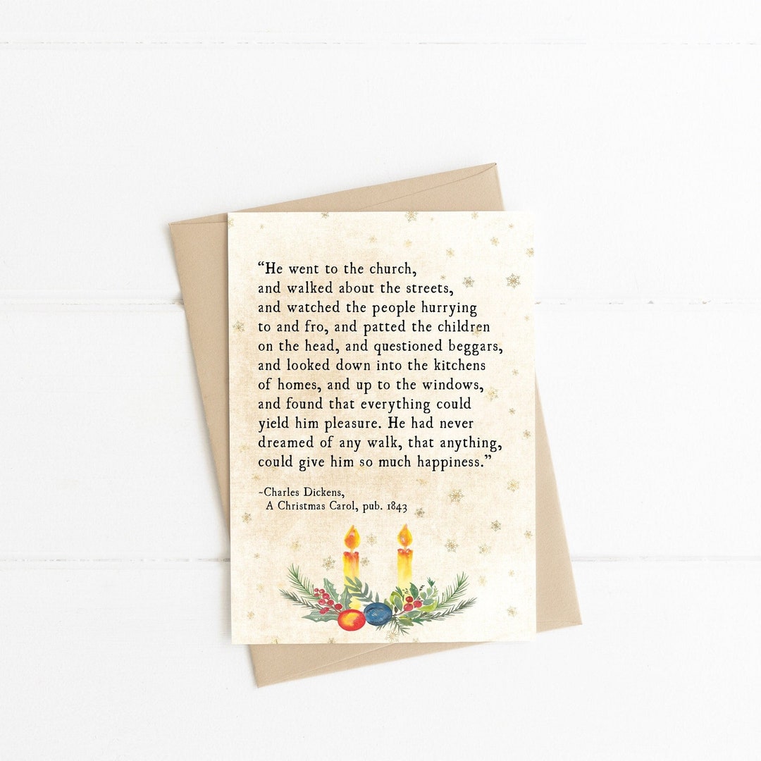 Charles Dickens, Christmas Carol Quote, A Dickens Christmas, Vintage ...
