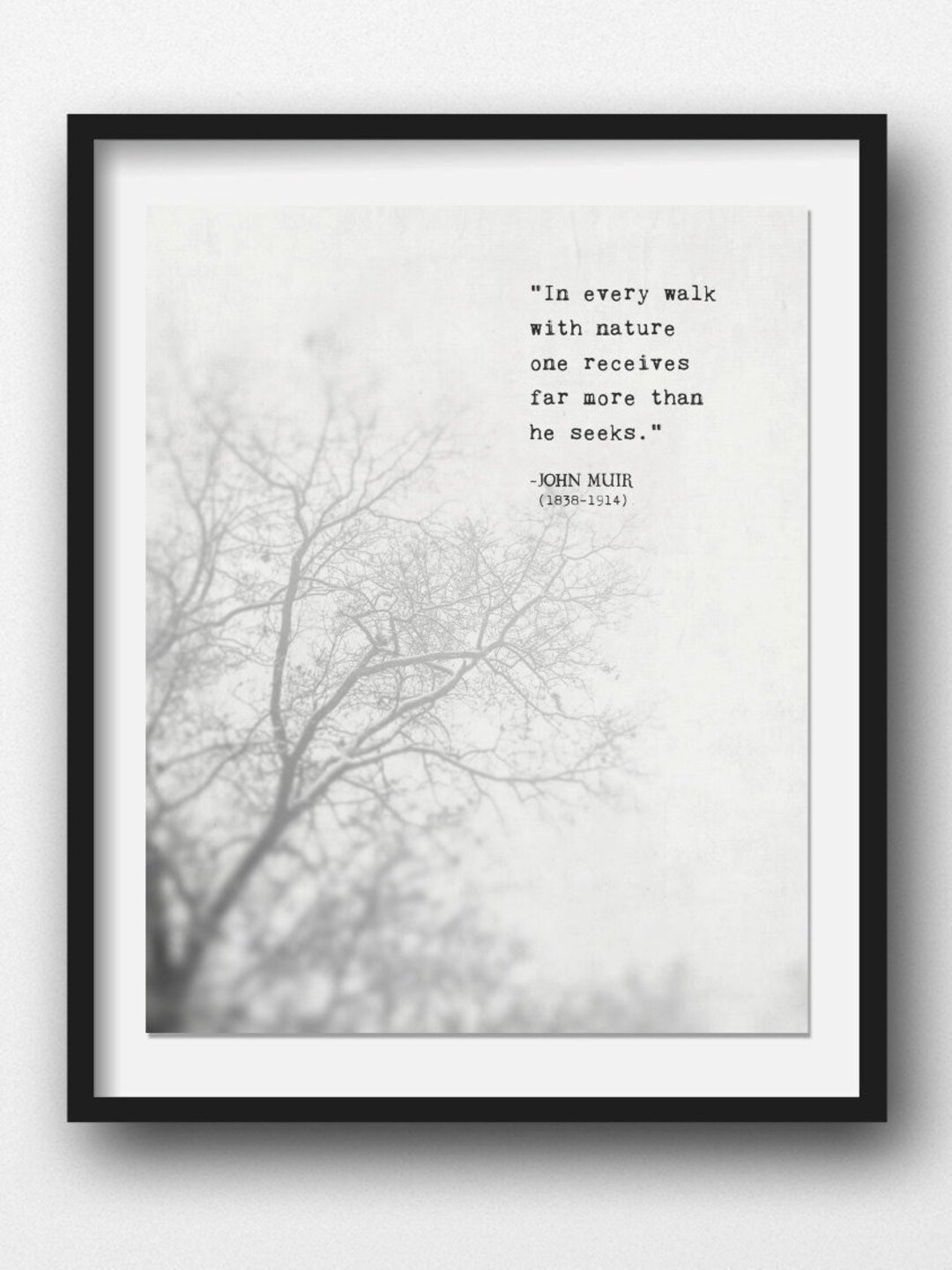 John Muir Quote Art Print, Wilderness Quote Art Print, in Every Walk ...
