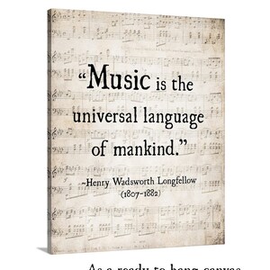 Music Quote, Henry Wadsworth Longfellow, Music Art Print, Musician Gift ...