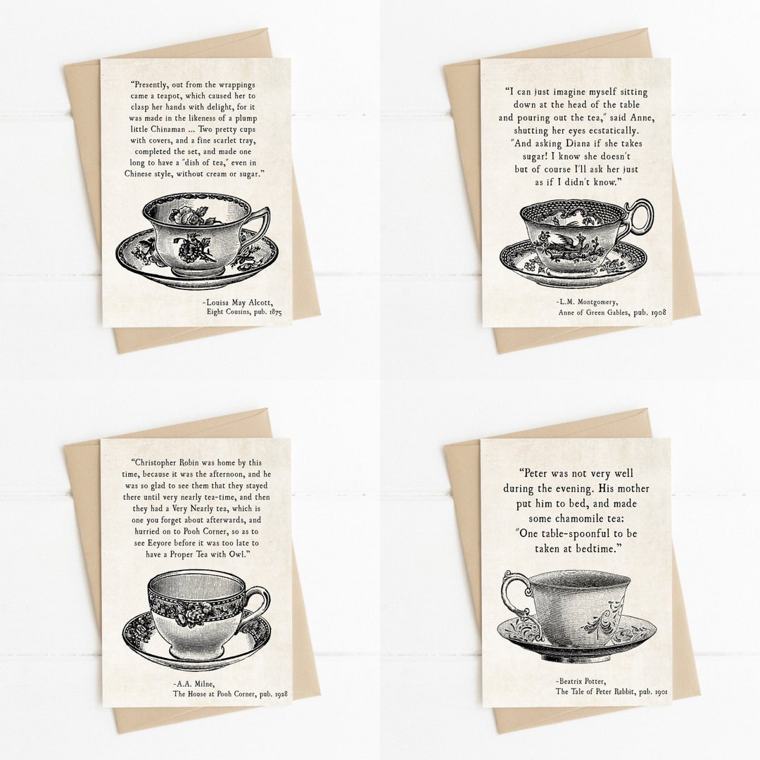 Cup of Tea, Tea Time Teacup Quotes, LM Montgomery, Beatrix Potter, AA ...