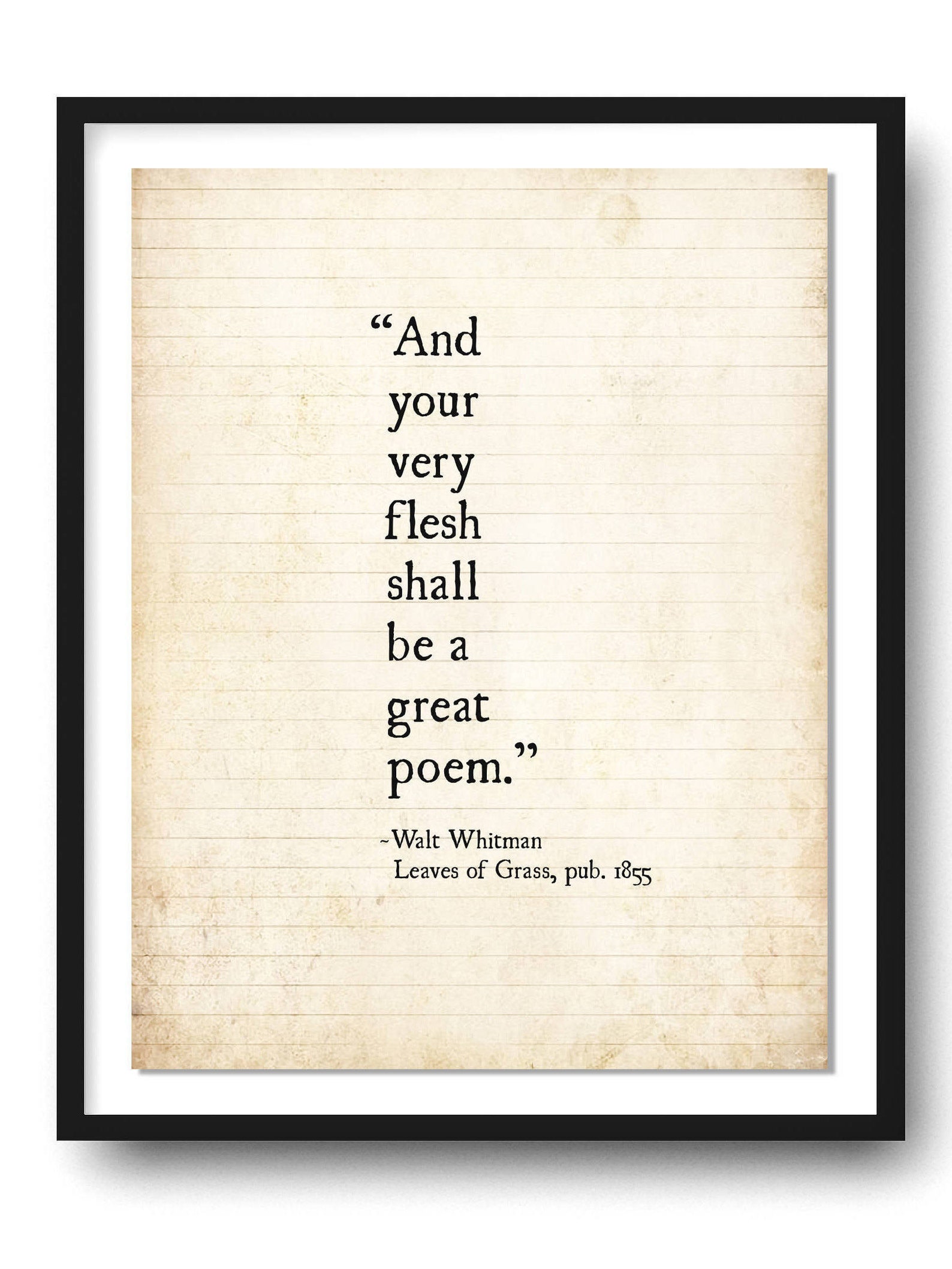 Walt Whitman Quote Wall Art, Walt Whitman Poetry Print, Literary Art ...