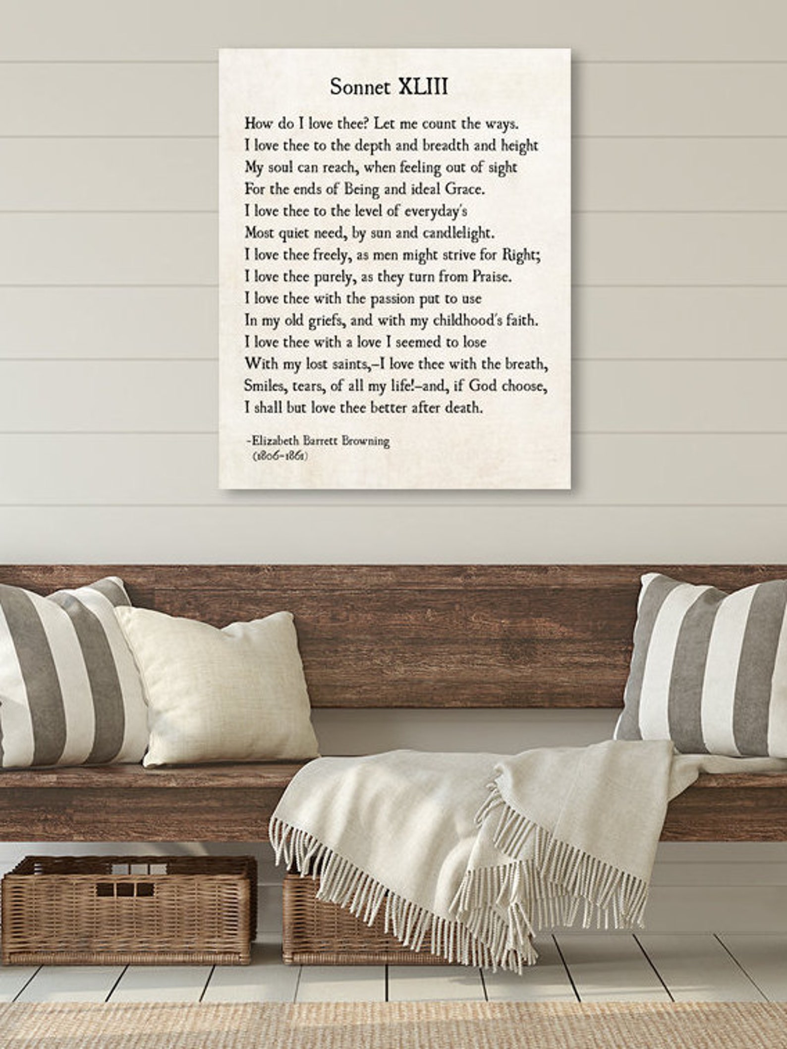 Elizabeth Barrett Browning, How Do I Love Thee, Sonnet 43, Poetry Art ...
