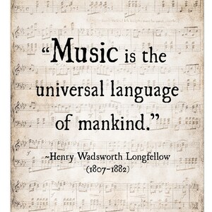Music Quote, Henry Wadsworth Longfellow, Music Art Print, Musician Gift ...