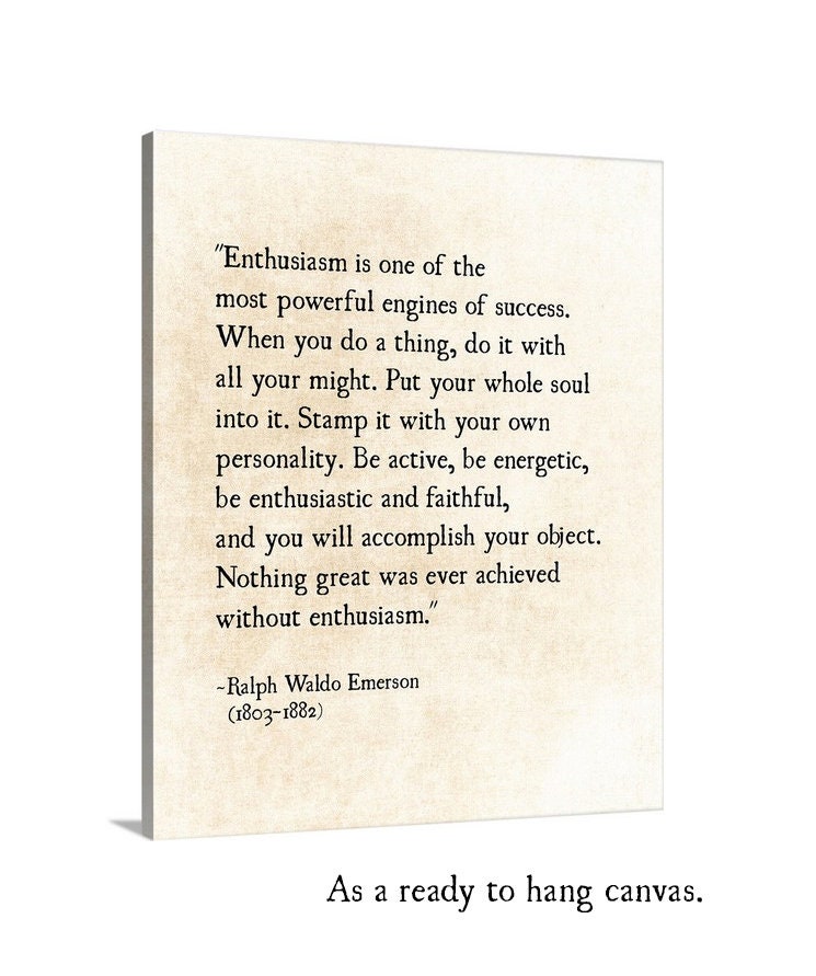 Ralph Waldo Emerson Quote Art Print Success Quote Print Grad | Etsy