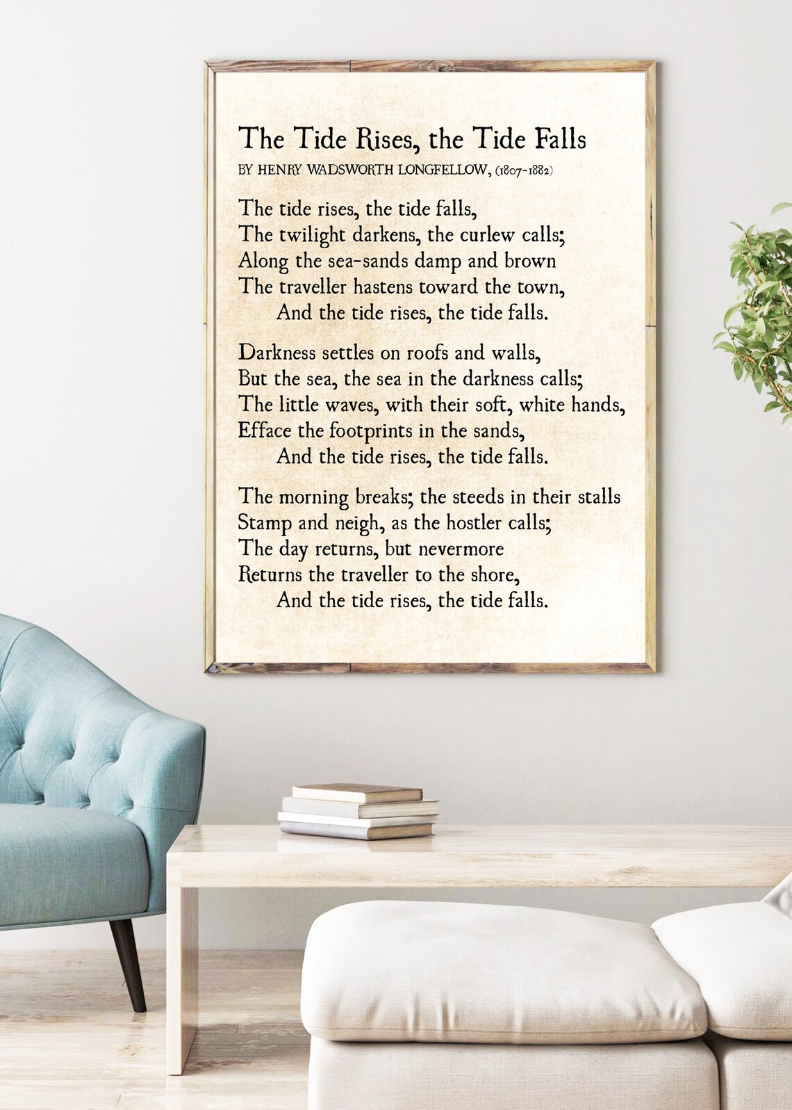 The Tide Rises the Tide Falls Poem Henry Wadsworth - Etsy