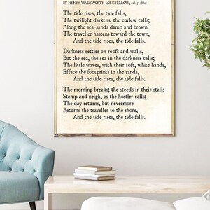 The Tide Rises, the Tide Falls Poem, Henry Wadsworth Longfellow Poem ...