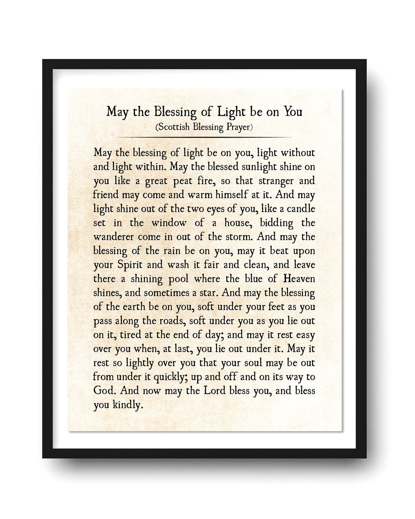 May the Blessing of Light Be on You, Irish Scottish Blessing Art Print ...