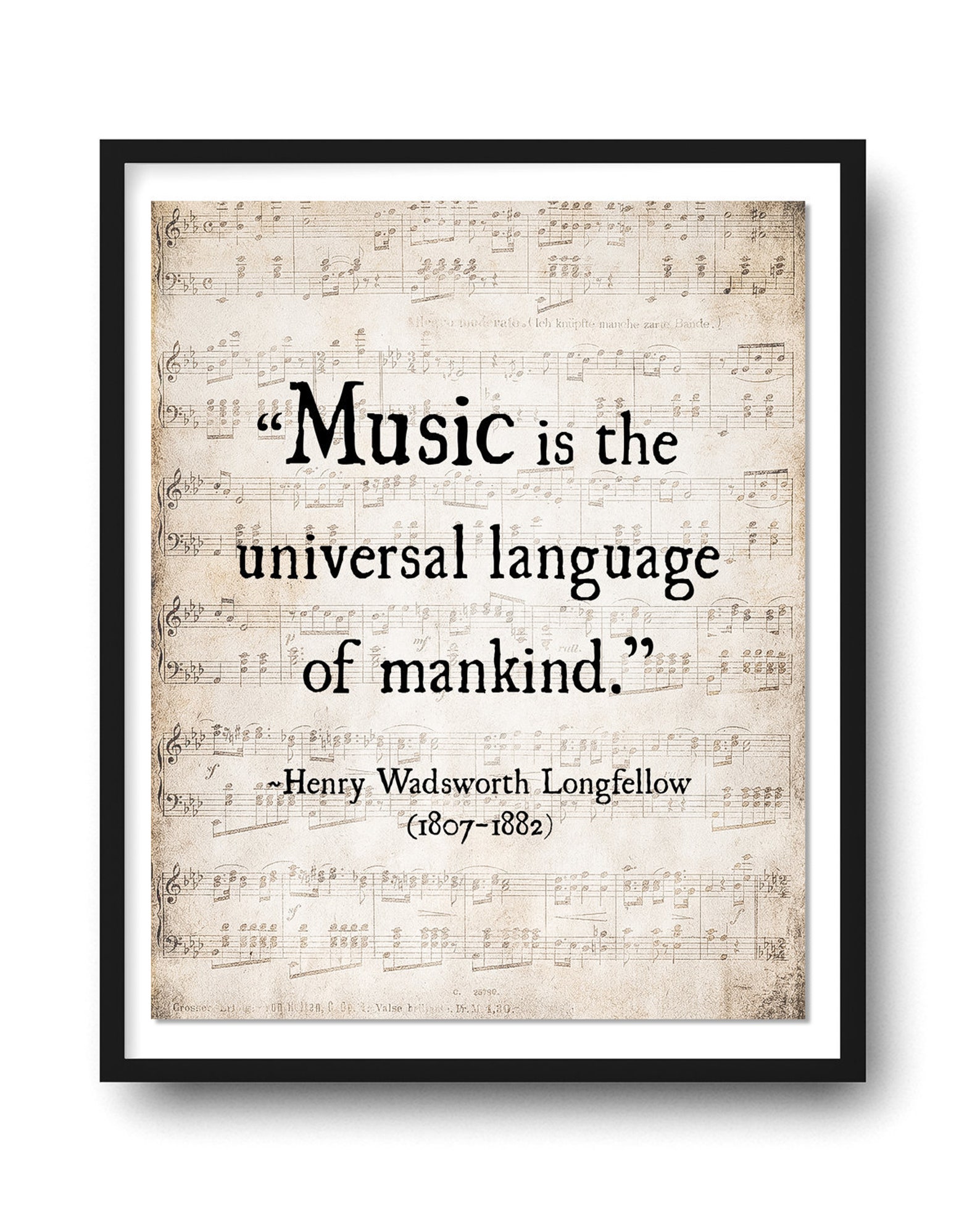 Music Quote, Henry Wadsworth Longfellow, Music Art Print, Musician Gift ...