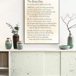 Rainy Day Poem, Be Still Sad Heart, Henry Wadsworth Longfellow, Poetry ...