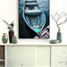 Vertical Teal Boat Photography Print, Green Blue Rowboat Dory Photo ...