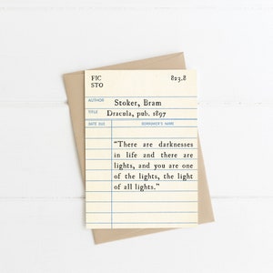 Custom Quote Library Card, Personalized Library Card, Book Lover Gift ...