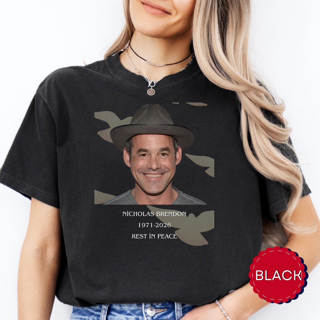 Comfort Colors® Nicholas Brendon Memorial Shirt, Rest in Peace Tribute ...