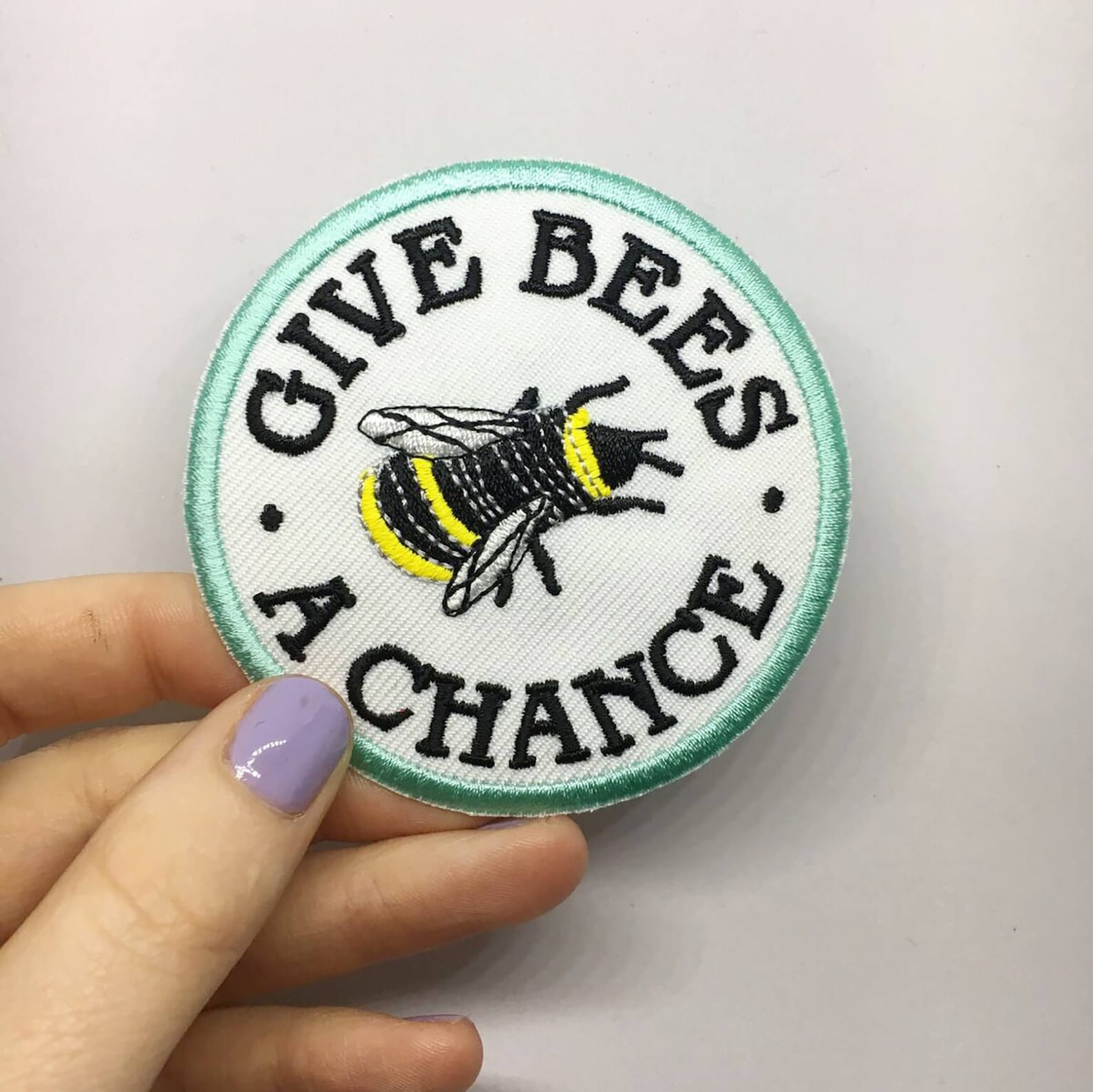 Give Bees a Chance / Iron on Patch / Feminist Embroidery / - Etsy UK