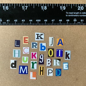 Mini Handcut Magazine Letters, Letter Cutouts, Collage Letters ...