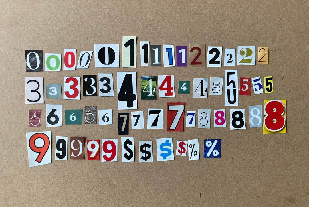 Number Cutouts Magazine Numbers - Etsy