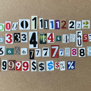 Number Cutouts, Magazine Numbers - Etsy