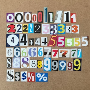 Number Cutouts, Magazine Numbers - Etsy