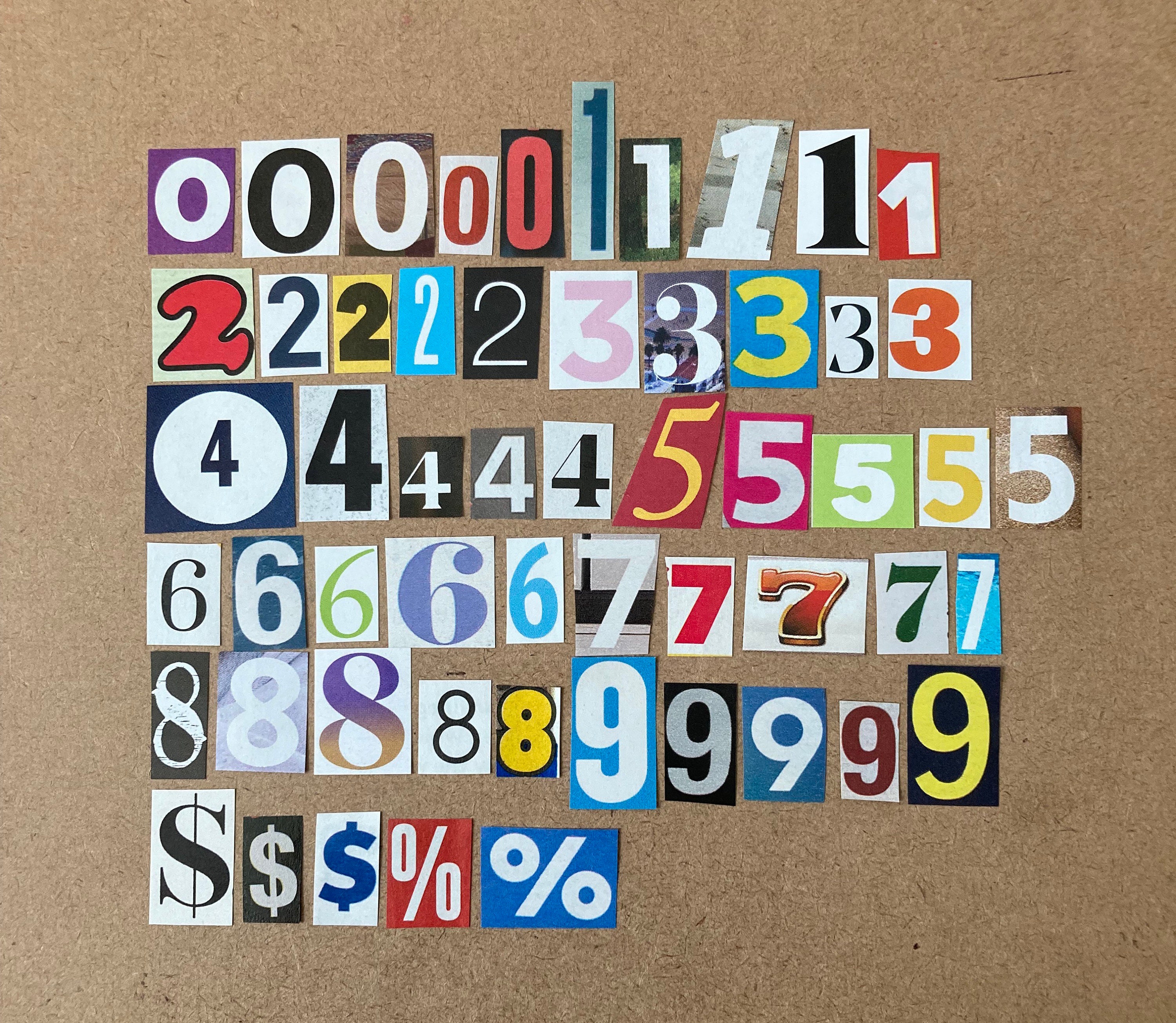 Number Cutouts Magazine Numbers - Etsy Ireland