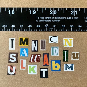 Mini Handcut Magazine Letters, Letter Cutouts, Collage Letters ...