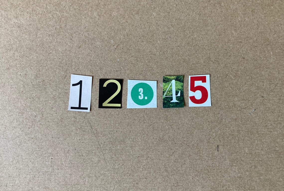 Number Cutouts, Magazine Numbers - Etsy