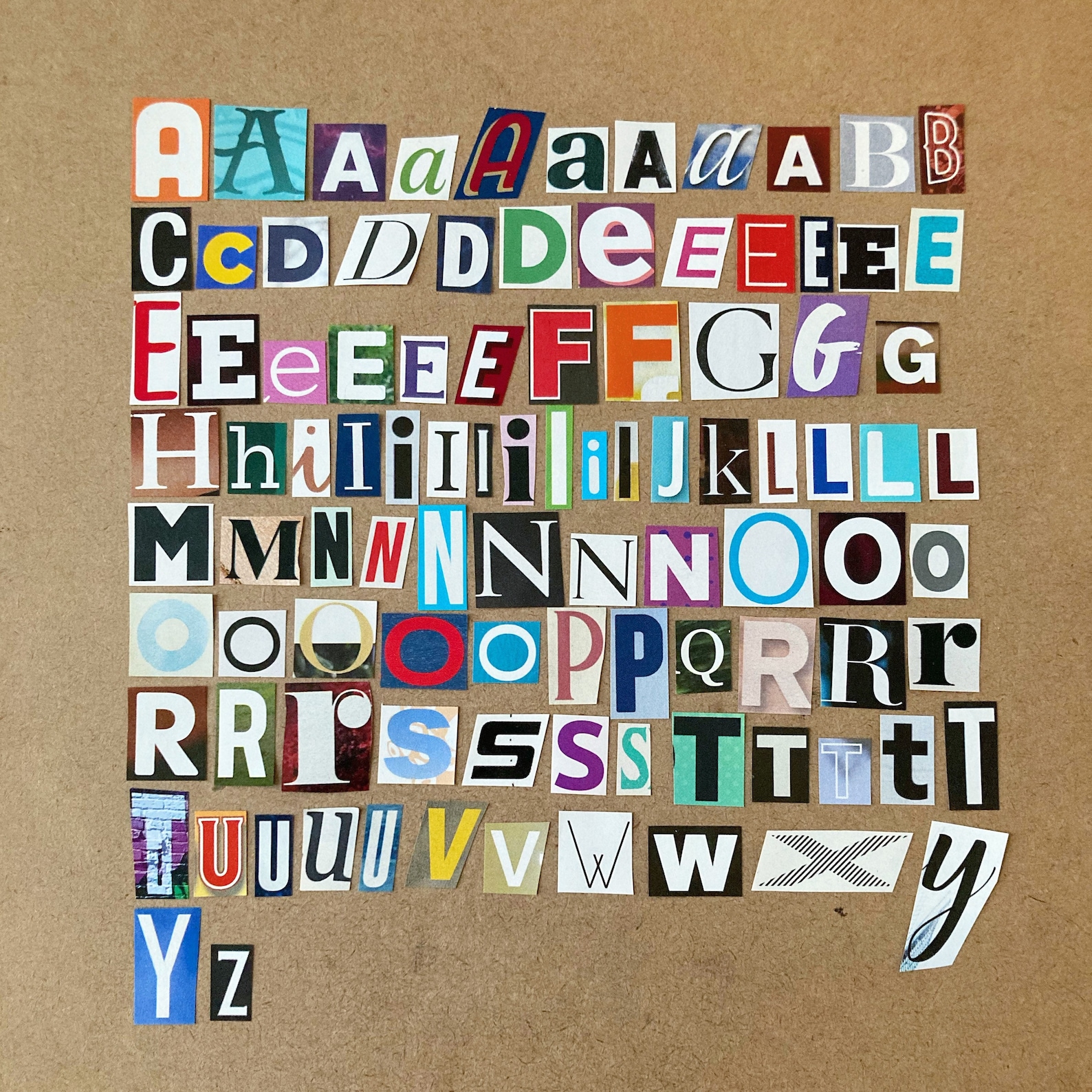 Magazine Letters, Letter Cutouts, Magazine Alphabet, Set of 100 - Etsy