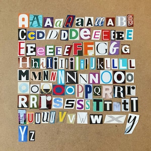 Magazine Letters, Letter Cutouts, Magazine Alphabet, Set of 100 - Etsy