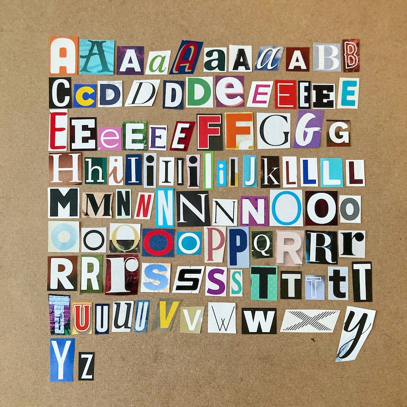 Magazine Letters, Letter Cutouts, Magazine Alphabet, Set of 100 - Etsy