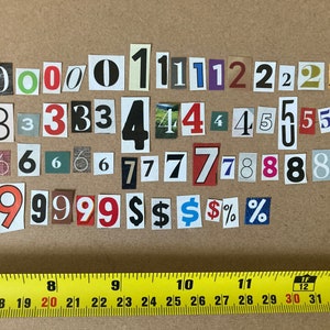 Number Cutouts, Magazine Numbers - Etsy