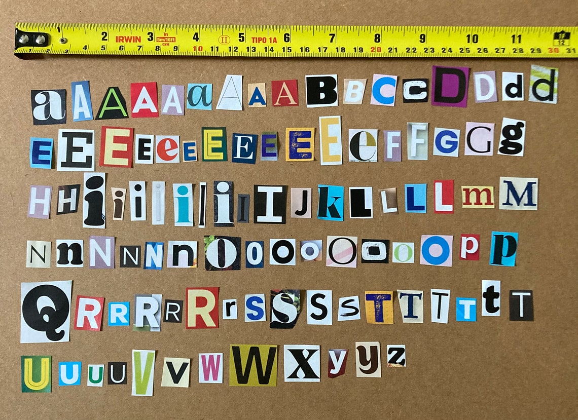 Magazine Letters, Letter Cutouts, Magazine Alphabet, Set of 100 - Etsy