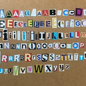 Magazine Letters, Letter Cutouts, Magazine Alphabet, Set of 100 - Etsy