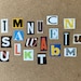 Mini Handcut Magazine Letters, Letter Cutouts, Collage Letters ...