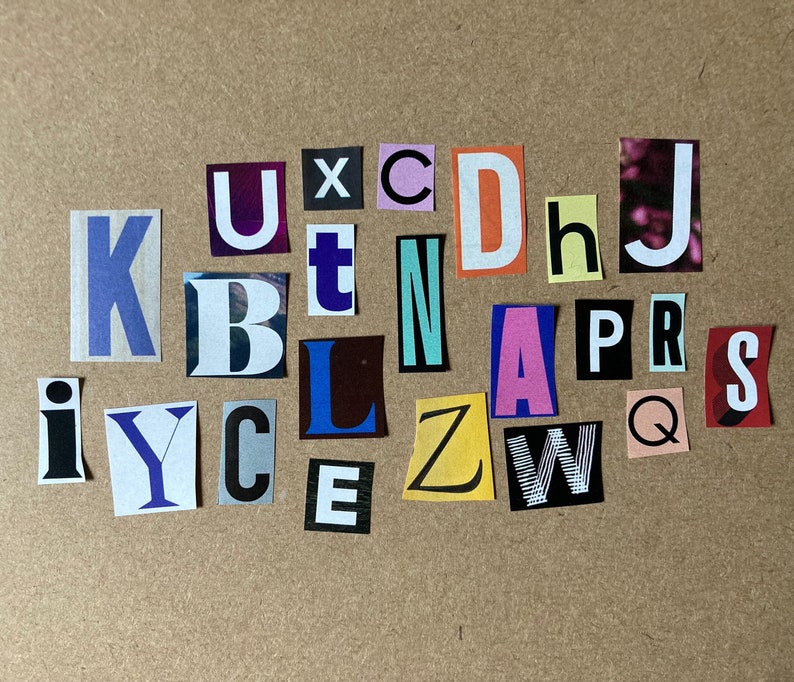 Magazine Letters Letter Cutouts Collage Letters Alphabet - Etsy