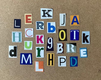 Magazine Letters, Letter Cutouts, Magazine Alphabet, Set of 100 - Etsy