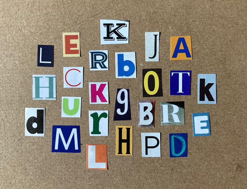 Mini Handcut Magazine Letters, Letter Cutouts, Collage Letters ...