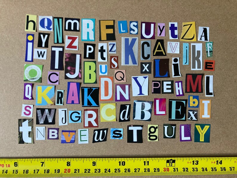 Letras de revista, recortes de letras, letras de collage, recortes del ...