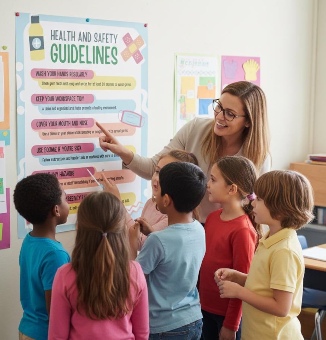 Classroom Safety Rules Poster, Kids Hygiene Chart (digital Download) - Etsy