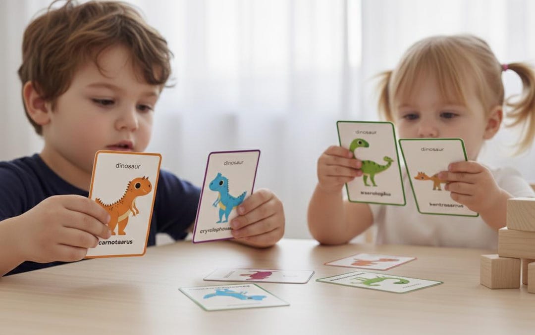 Dinosaur Counting Flashcards , Dino Math for Kids, Montessori Number ...
