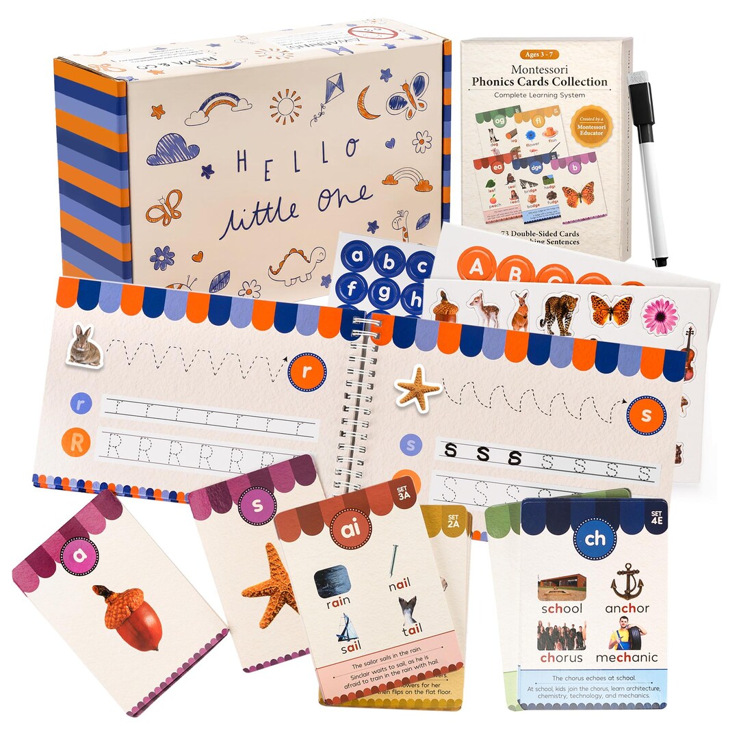 Phonics Learning Kit for Kids, Montessori-inspired Reading & Letter ...