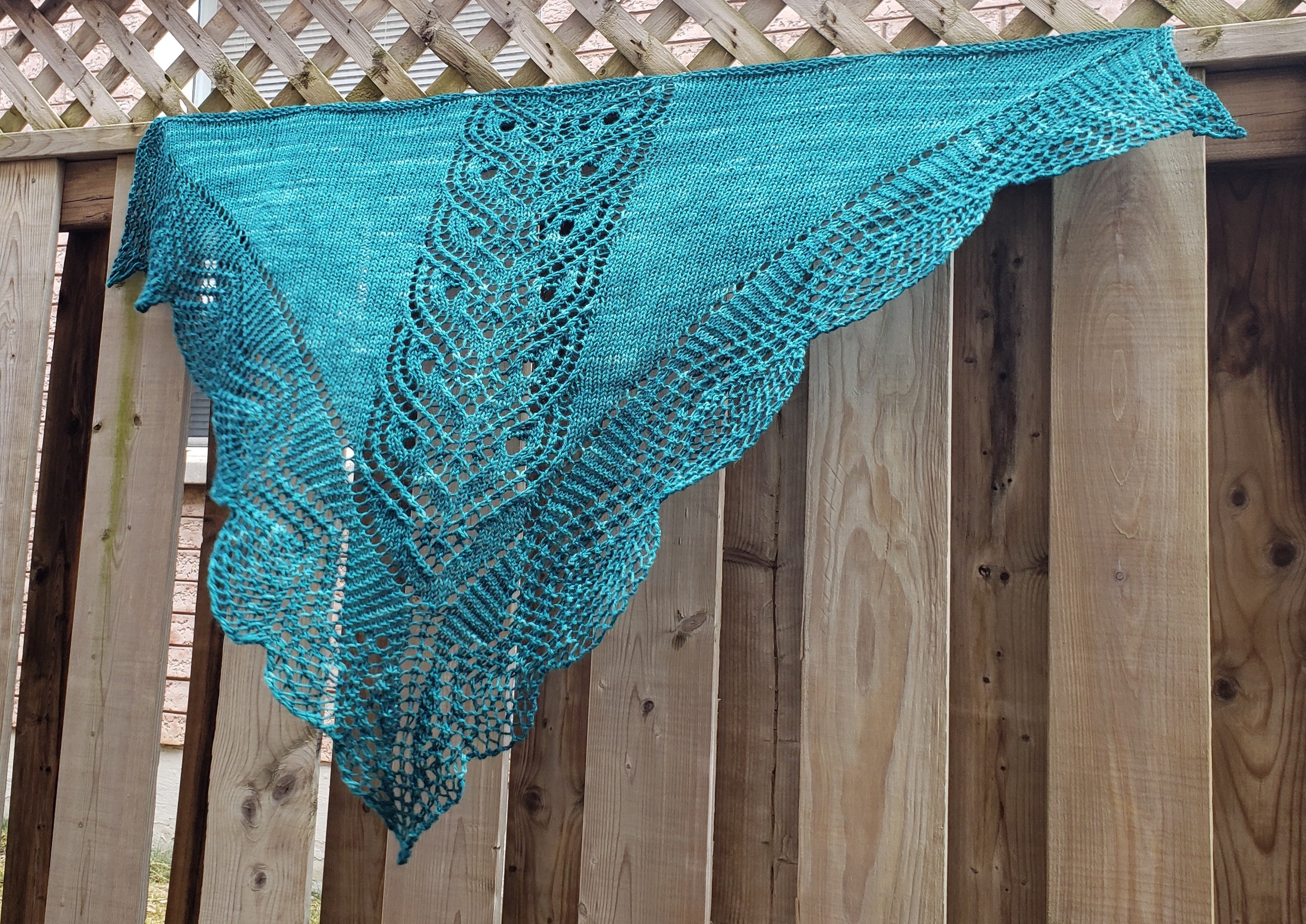 Knitting Pattern: Shawl ("minerva)" (PDF) - Etsy