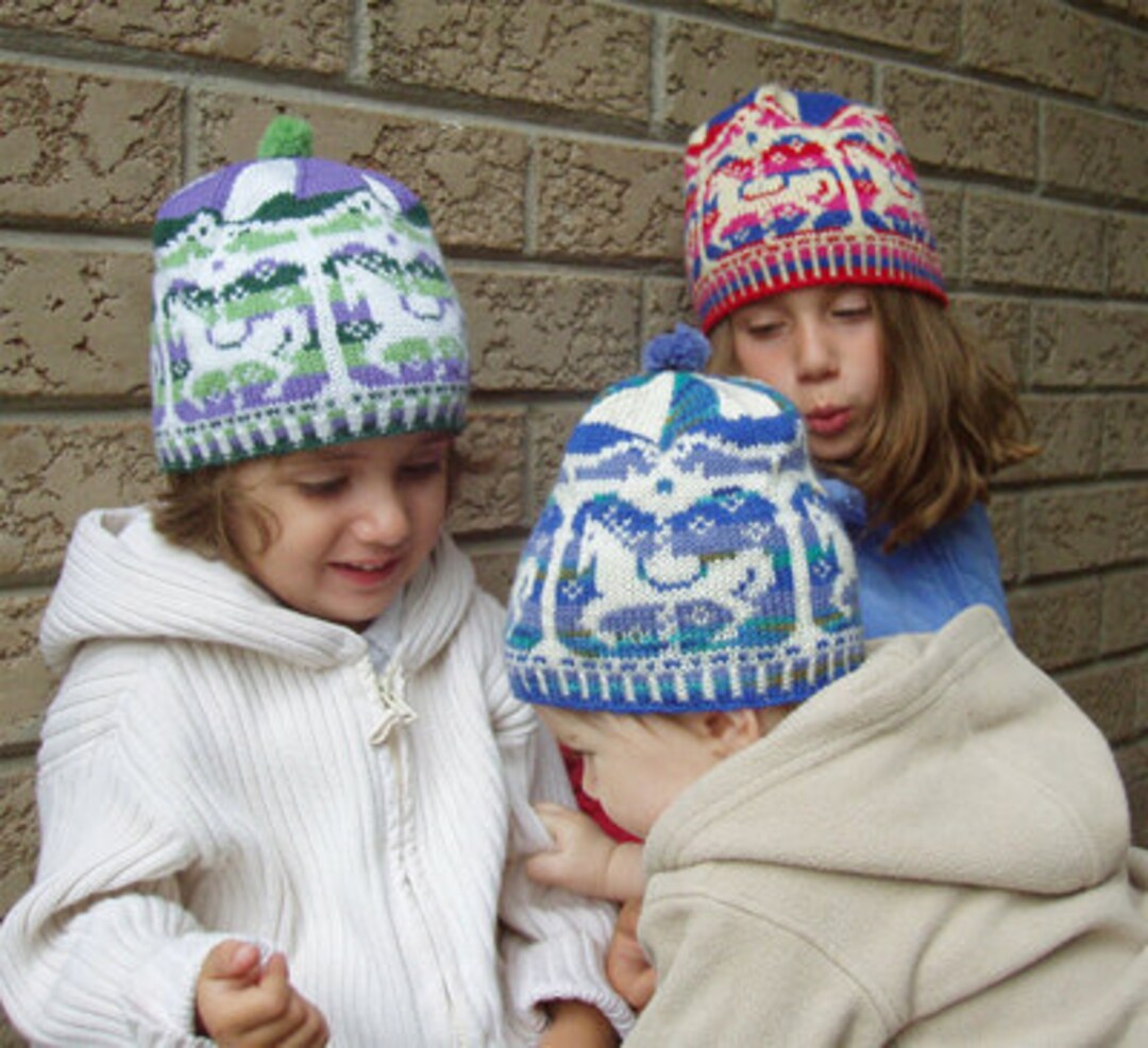 Knitting Pattern: Hat ("merry-go-round"), Baby and Child Sizes (PDF) - Etsy