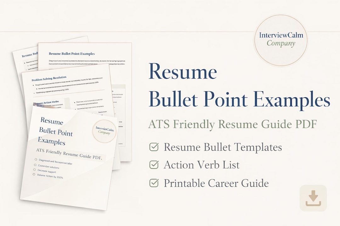 Resume Bullet Point Examples ATS Friendly Resume Guide PDF Resume ...
