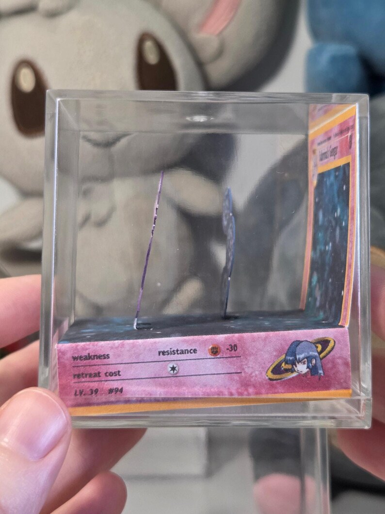 Sabrina's Gengar 3D Pokémon Card Paper Diorama – Handcrafted Shadow Box ...