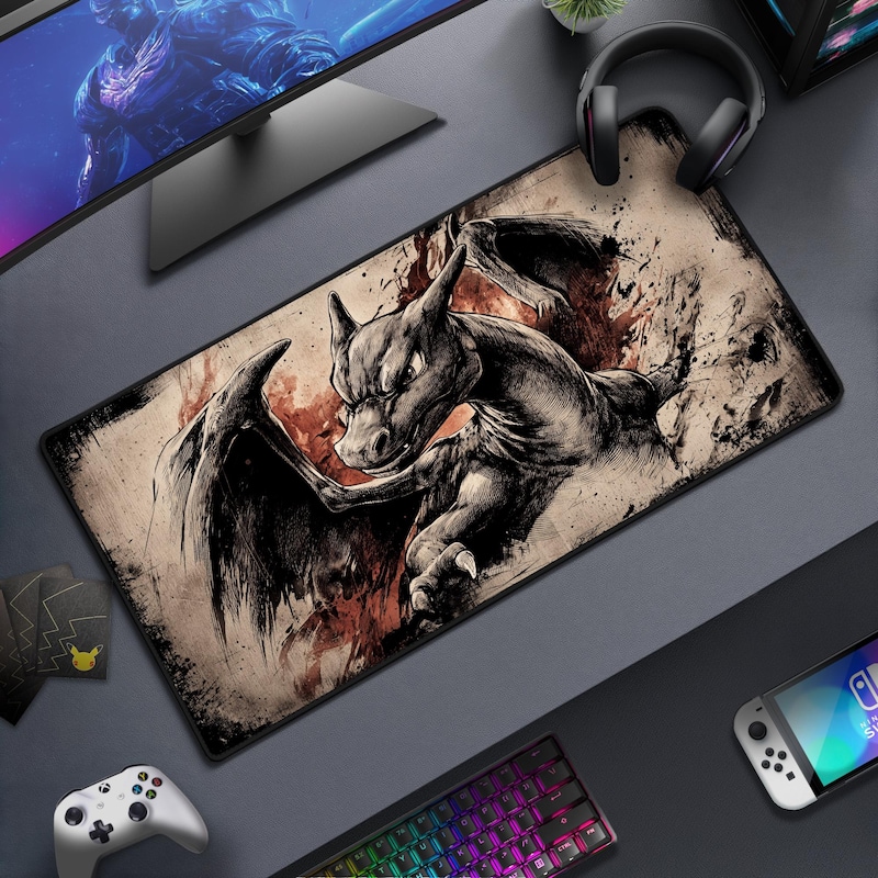 Red Dragon Mouse Pad - Etsy
